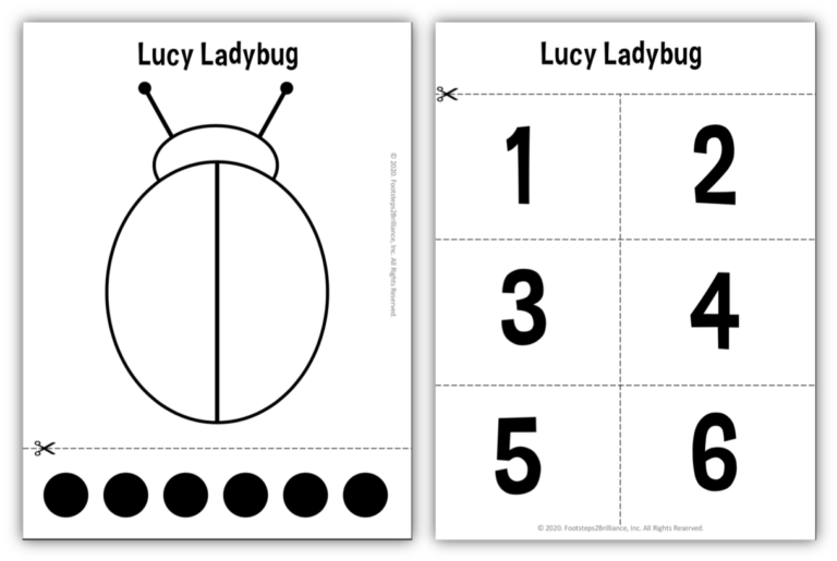Family Friday: Lucy the Ladybug Counting Skills Game - Footsteps2Brilliance